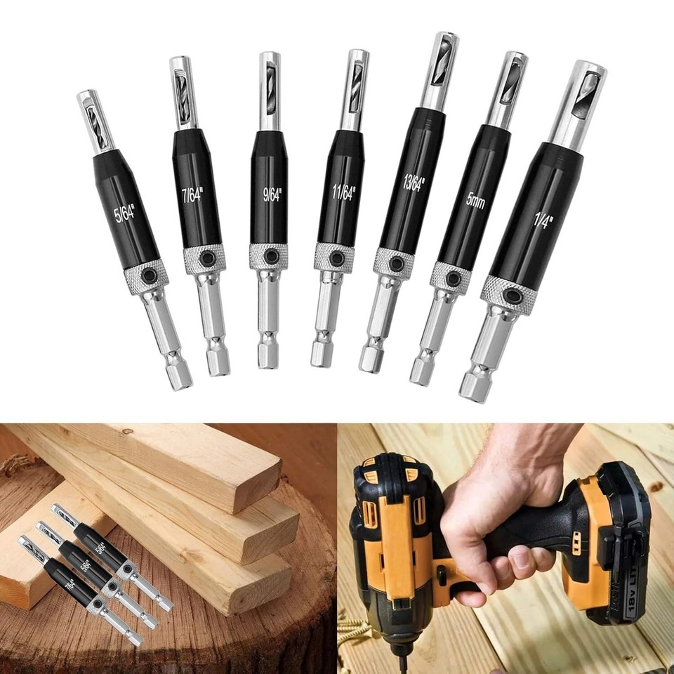22Pcs Self Centering Clic Change Door Hinge Drill Bit Set High-Speed ...