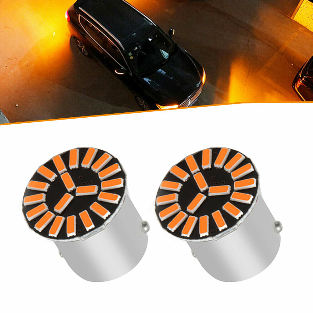 2x 1156 7506 Car Rear Turn Signal Lamp LED Blinker Indicator Amber ...