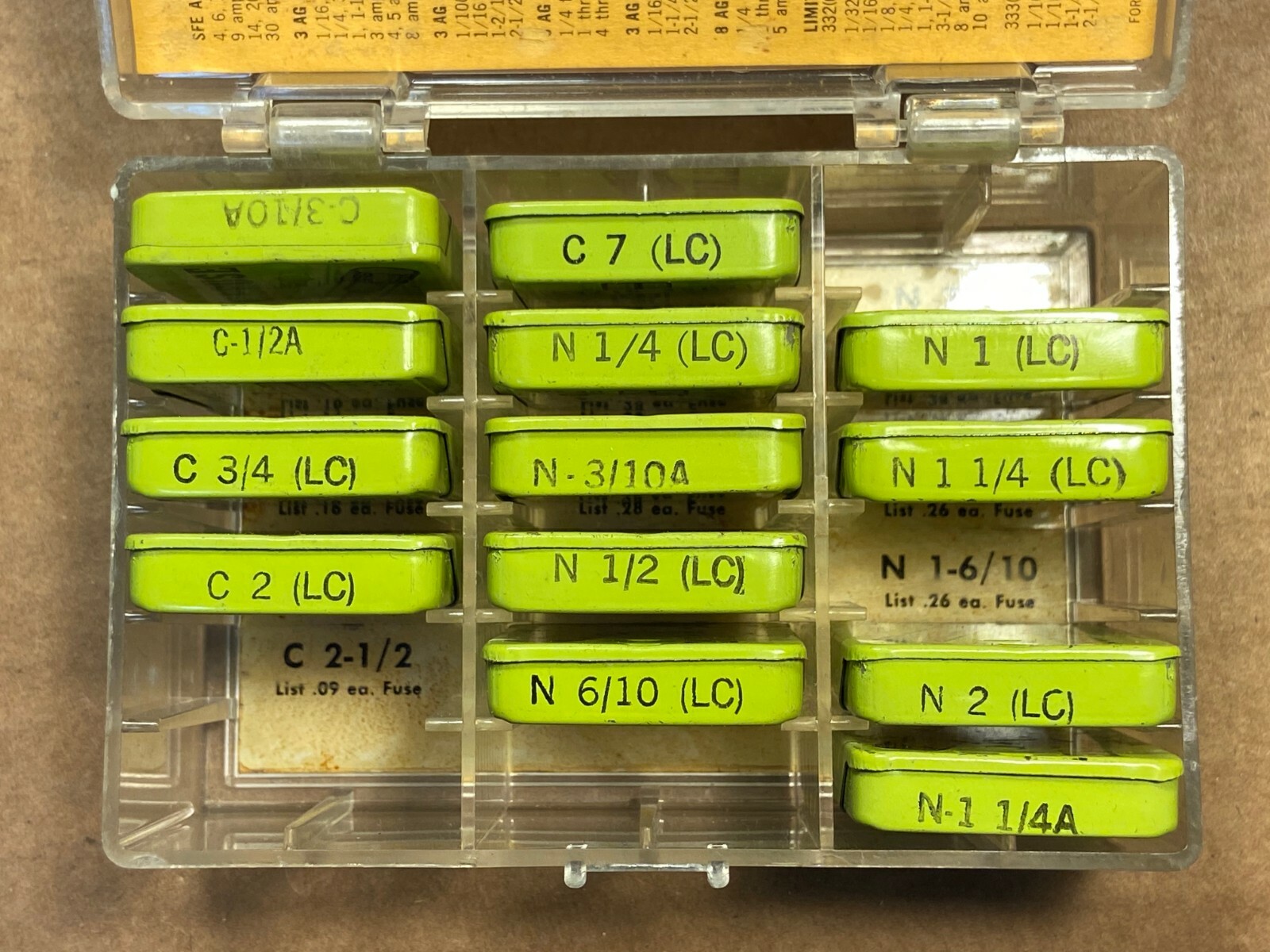 Vintage 1960s Littelfuse Fuse Caddy 094041 full of audio fuses | eBay