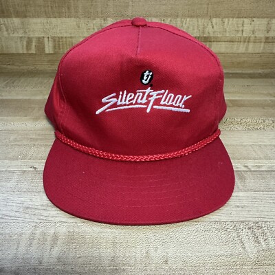 TJ Silent Floor Baseball Cap Hat Snapback System Red Cotton USA Made ...