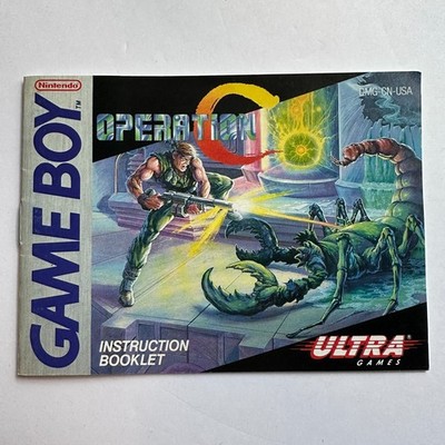 Operation C Manual Nintendo Game Boy Authentic Gameboy Instruction ...