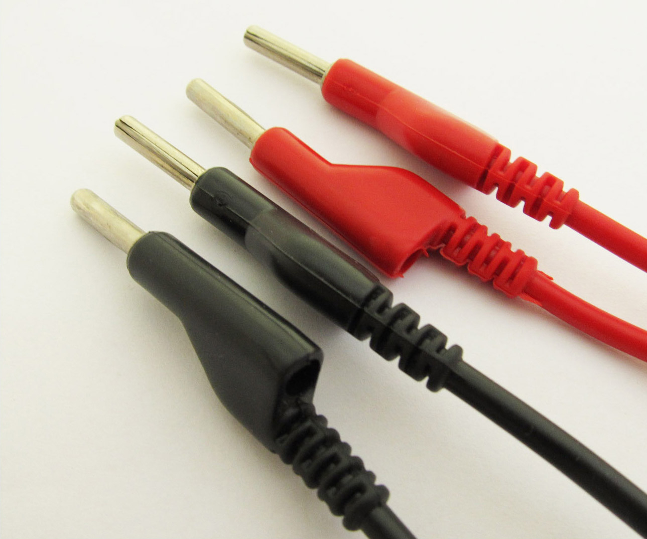 1 pair 1M/3.3ft Dual 4mm Banana Male Plug Silicone Test Cable M/M Red ...