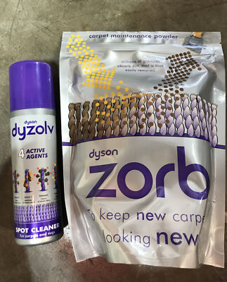 New Dyson Zorb Carpet Granules Maintenance Powder 26.5oz & Dysolv Spot ...