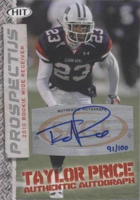 2010 SAGE Hit - Prospectus Taylor Price #PA-25 Autographs /100 (AU, RC ...