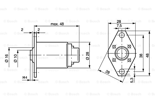 Bosch 0330001003 Shutdown Shutoff Solenoid 24v for sale online | eBay