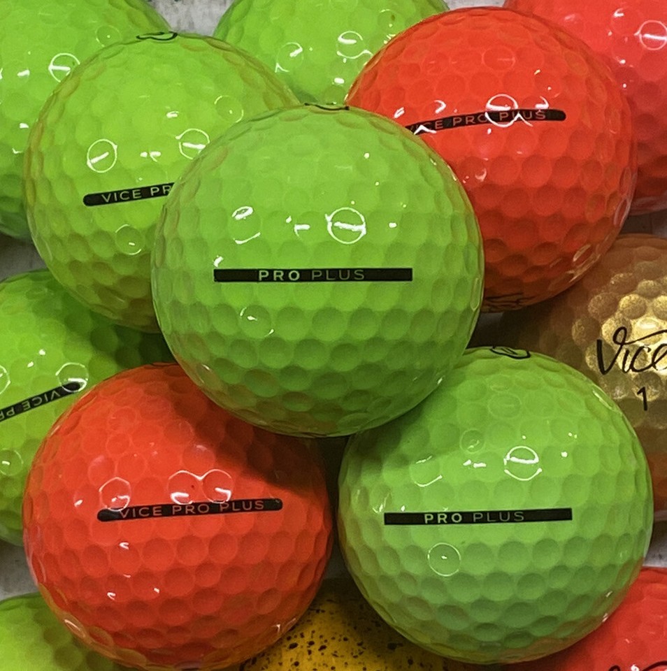 36 NEAR Mint 4A VICE PRO PLUS (Assorted Colors) Golf Balls *FREE ...