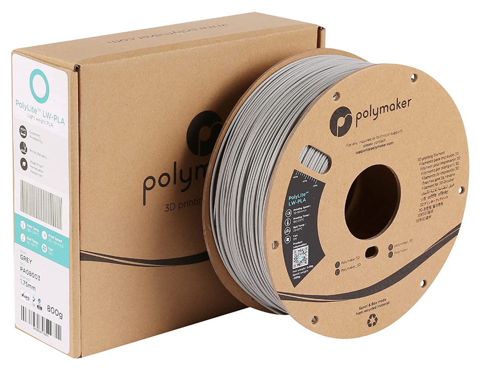 LW PLA Filament 1.75mm Pre-Foamed PLA 800g Lightweight 3D Filament ...