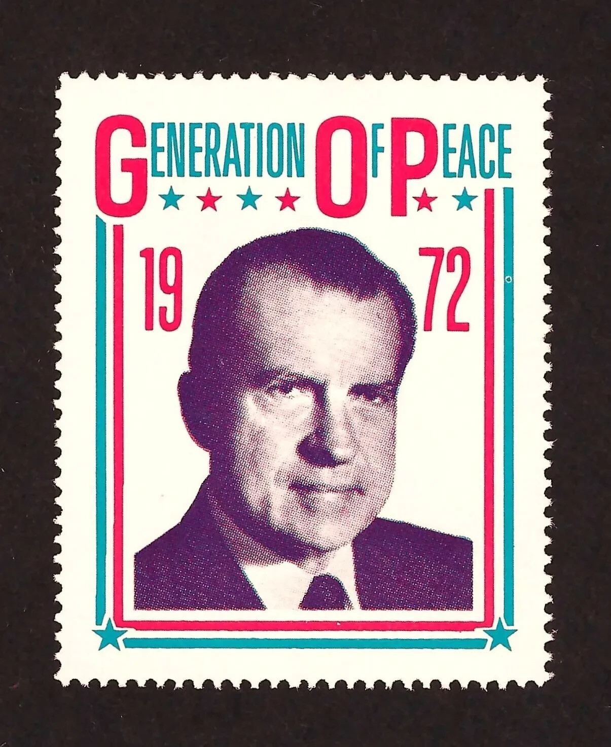 Richard Nixon 1972 GOP Presidential Campaign Stamp - Generation of ...