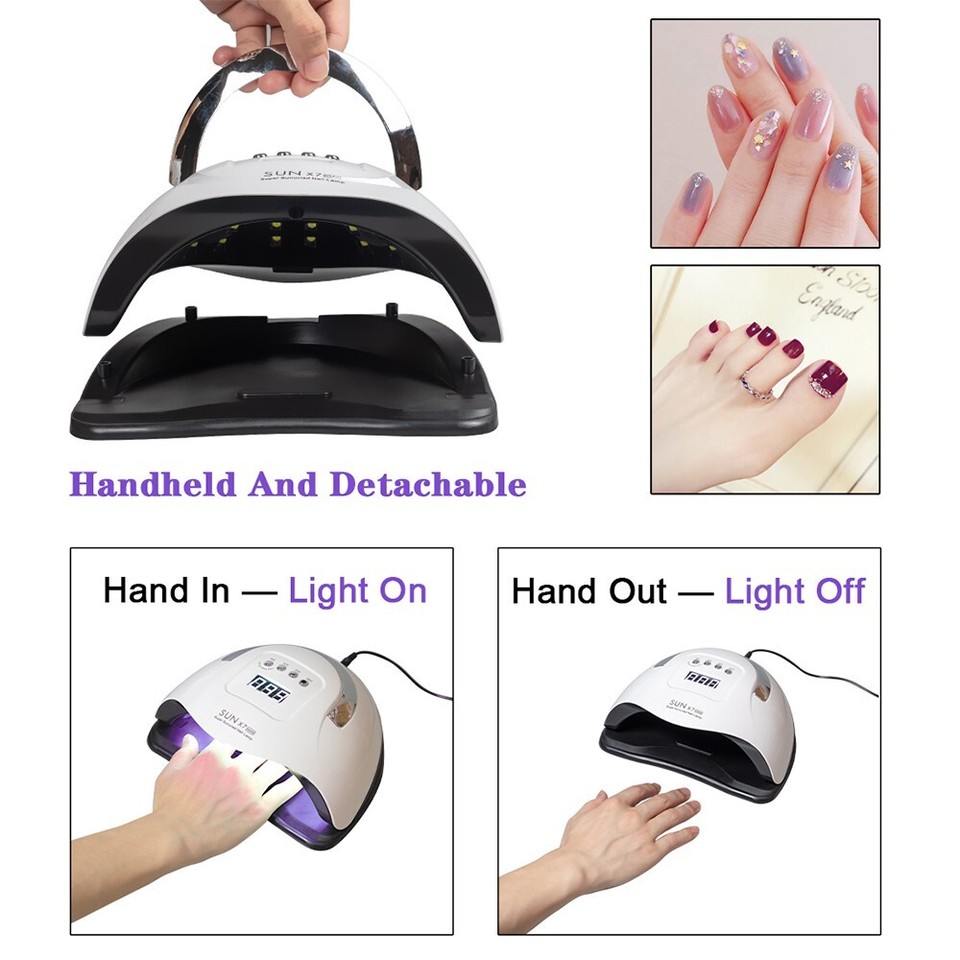 220W Nail Dryer LED Lamp UV Light Polish Gel Curing Machine Electric ...