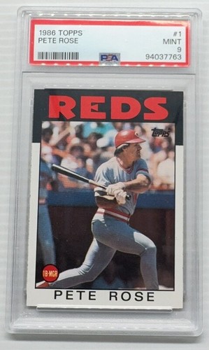 1986 Topps Pete Rose #1 PSA 9 MINT Cincinnati Reds | eBay
