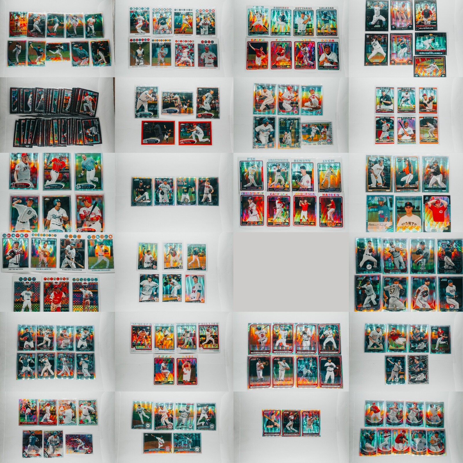 LOT OF OVER 200 REFRACTOR CARDS FROM 2003-2016 - TOPPS/BOWMAN CHROME ...