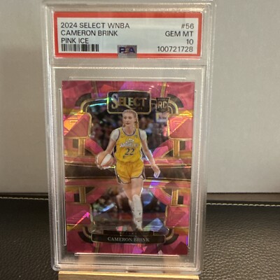 2024 PANINI SELECT WNBA PINK ICE #56 CAMERON BRINK ROOKIE RC PSA 10 ...
