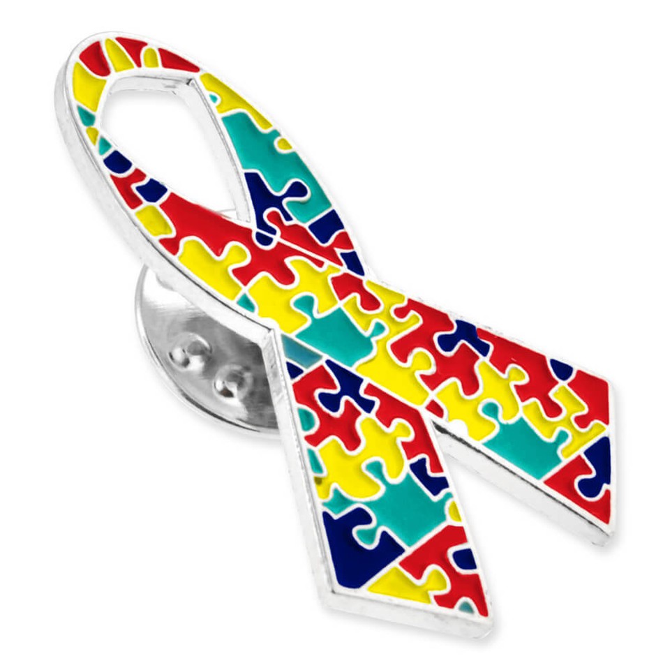 PinMart's Autism Awareness Ribbon Puzzle Piece Enamel Lapel Pin | eBay