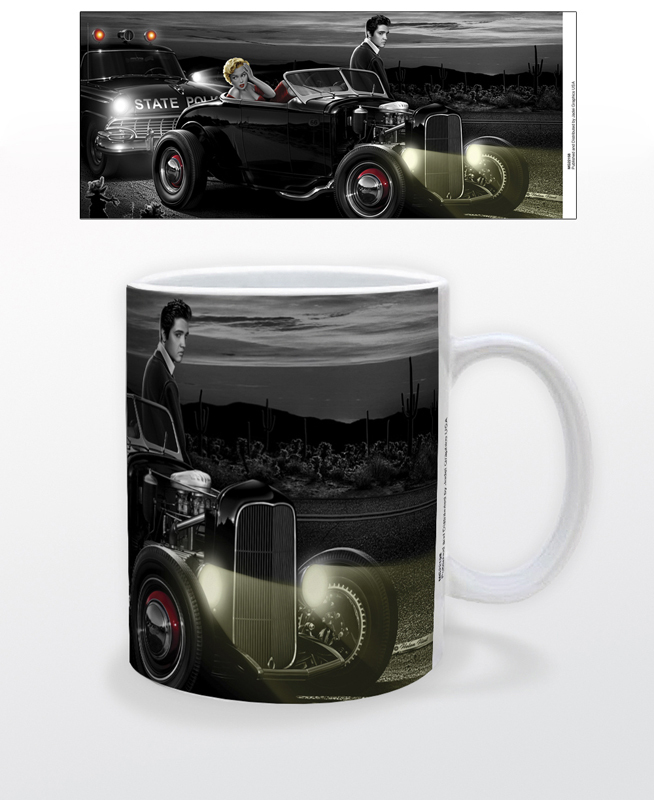 JOY RIDE HELEN FLINT 11 OZ COFFEE MUG ART TEA CUP ELVIS PRESLEY MARILYN ...
