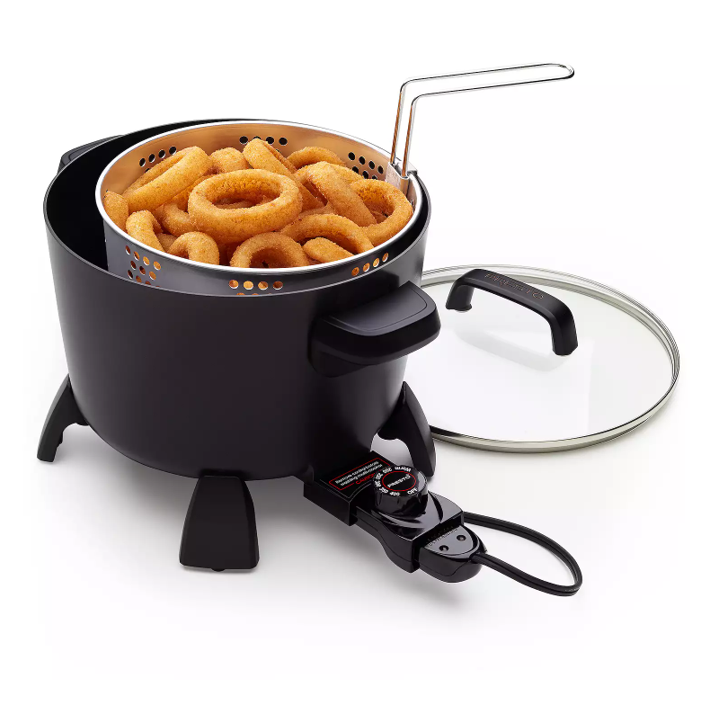 Presto 8-Quart Big Kettle - Deep Fryer Multi-Cooker/Steamer, Black ...