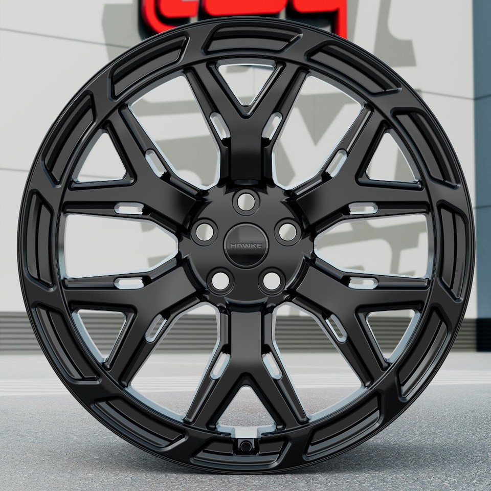 22" HAWKE HAVOC ALLOY WHEELS for DEFENDER 130 L663 22x10 5-120 Gloss ...