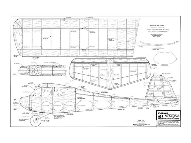 Buzzard Bombshell Sport Model 72" RC Model Airplane Printed Plans ...