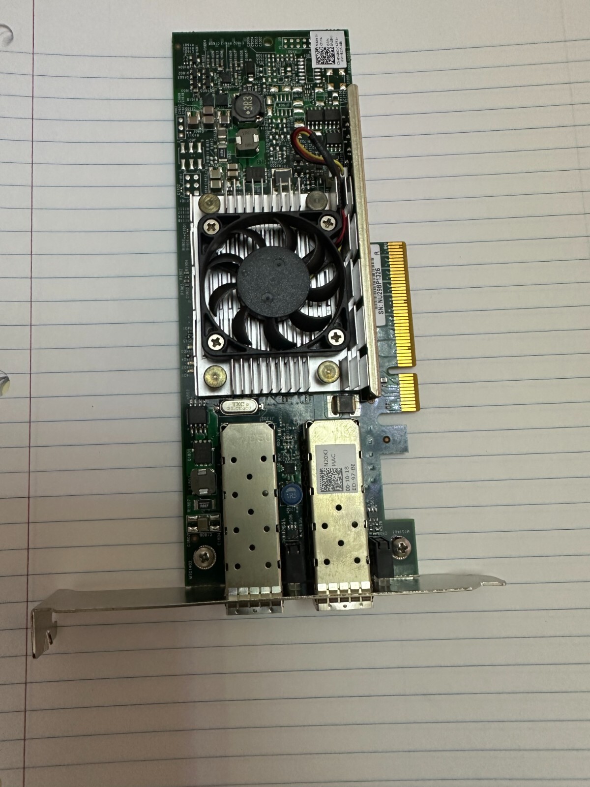 DELL BCM57810S 57810S Dual Port 10GbE SFP+ Converged 0Y40PH Y40PH N20KJ ...