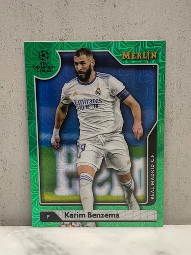 2021-22 Topps Merlin Karim Benzema Green Mojo /99 Real Madrid | eBay