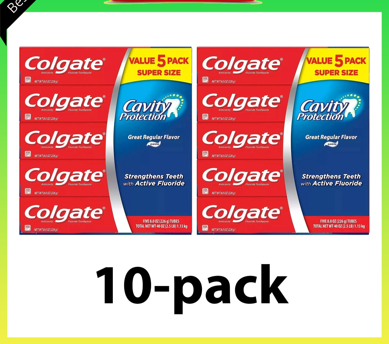 10-pack Colgate Cavity Protection Toothpaste , Regular Flavor, 8 oz ...
