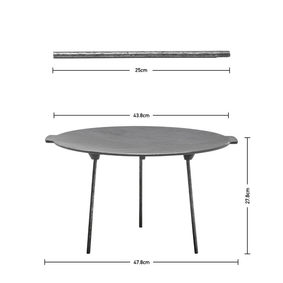 6L Metal Cast Iron Dutch Pot Camping BBQ Hanging Soup Stockpot ...