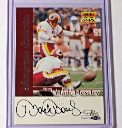 1999 Fleer Sports Illustrated Autograph Mark Moseley Redskins Eagles ...