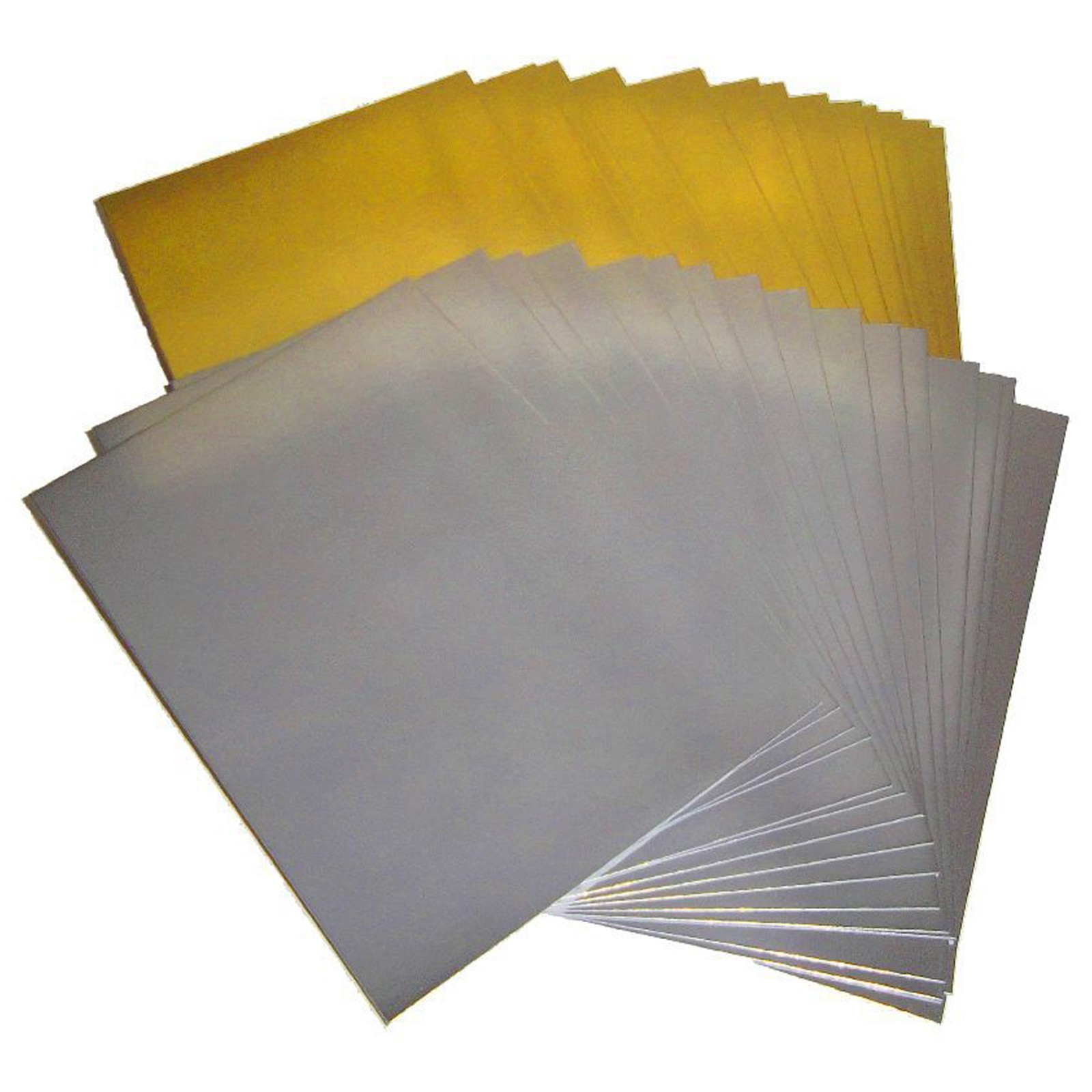 Qty2 X 8 A4 Sheets Gold & Silver Mirror Card Metallic Shiny Thick Board ...