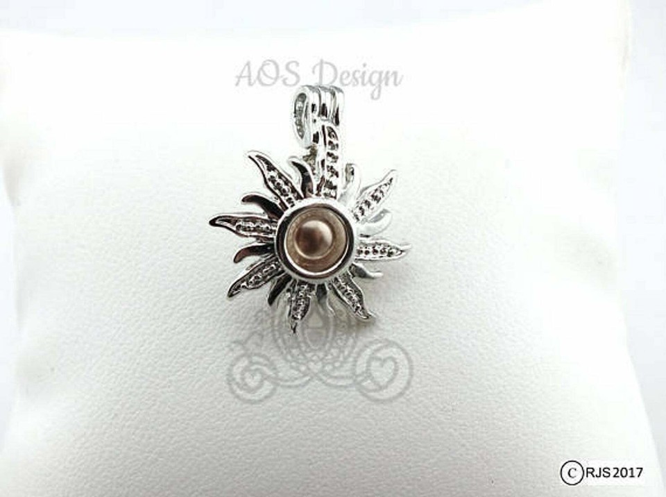 Rapunzel Sun Pearl Cage Necklace Silver Tangled Locket Solar Eclipse ...