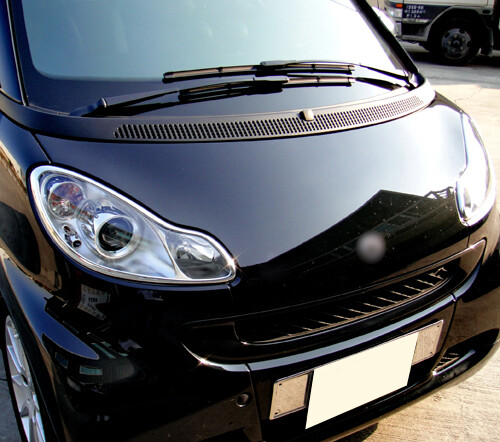 Chrome Headlights Trim Bezel Cover Surround Rim For Smart Fortwo W451 ...