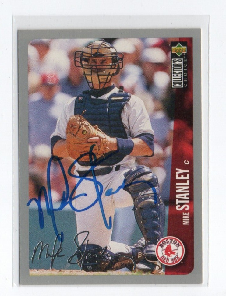 MIKE STANLEY BOSTON RED SOX 1996 UD CHOICE SILVER IP/TTM AUTOGRAPH AUTO ...