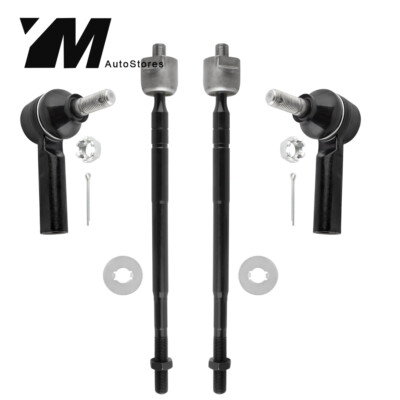 Complete 4-Piece Inner & Outer Tie Rod Ends Kit for Toyota Corolla and ...