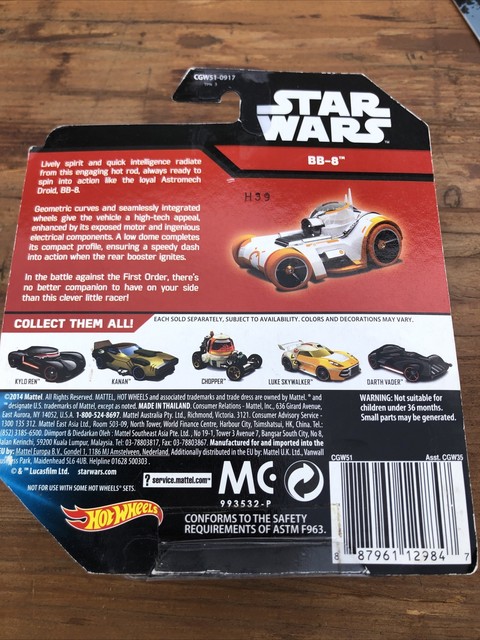 Hot Wheels Star Wars Force Awakens Bb-8 Droid Diecast Bb8 Car Disney 1 ...
