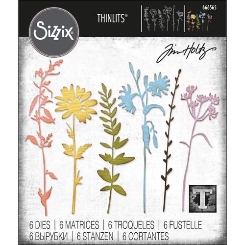 Vault Wildflowers Flower Sizzix Thinlits Flowers Die Set by Tim Holtz 666565 NEW | eBay