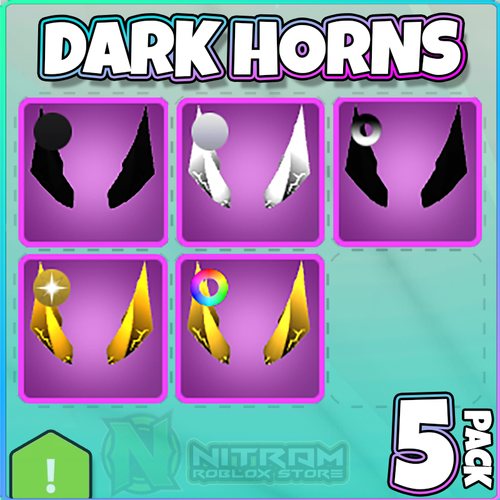 Roblox World Zero WZ - 5 Pack or Single Items - DARK HORNS | eBay