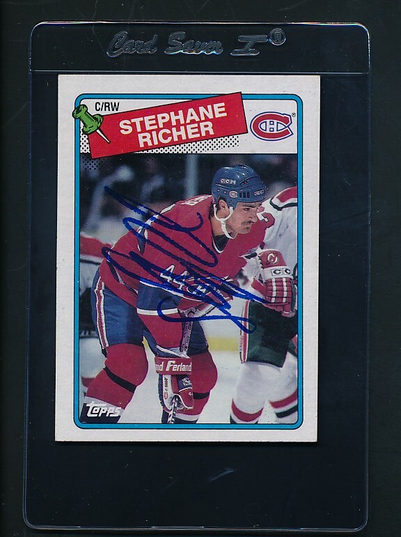 1988/89 Topps #5 Stephane Richer Canadiens Signed Auto *C9573 | eBay