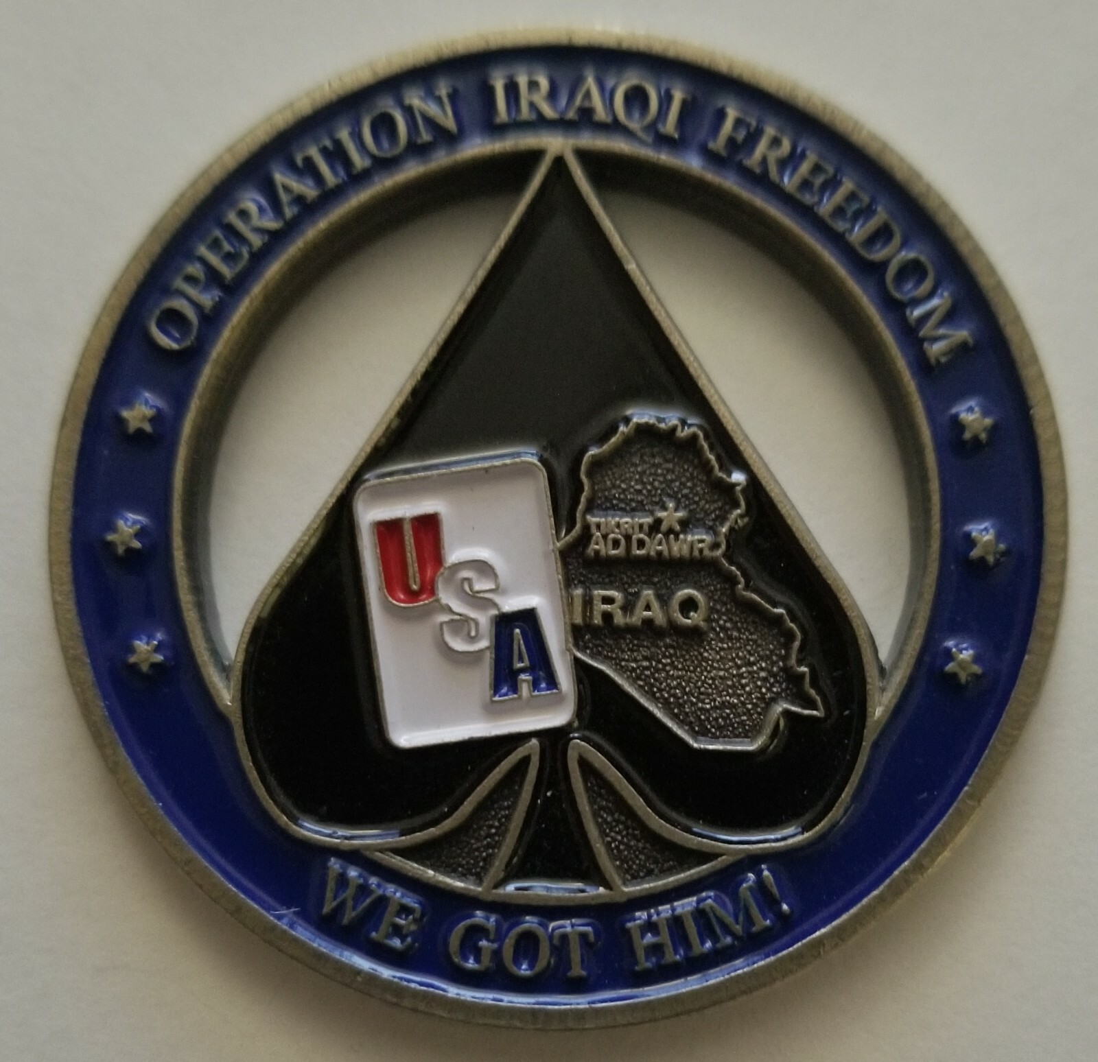 Op Red Dawn Tikrit Ad Dawr Iraq Saddam Hussein OIF Ace of Spades 12 13 ...