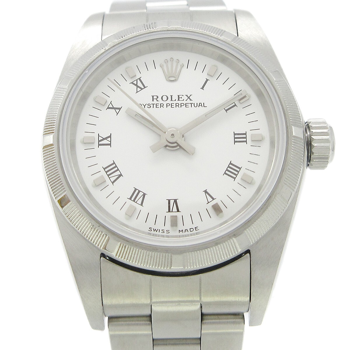 Rolex Oyster Perpetual 76030 Silver Oyster Bracelet with Silver Bezel ...
