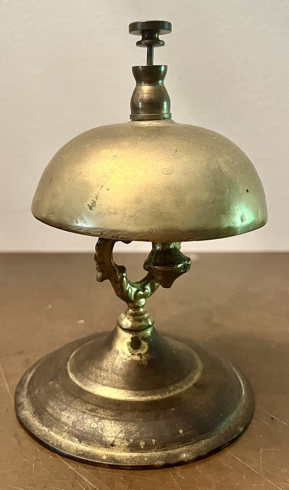Vintage Solid Brass Hotel Lobby Desk Concierge Counter Service Bell | eBay