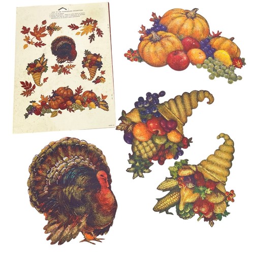 Vintage Hallmark Cardstock Cut Out Thanksgiving Turkey Door Wall ...