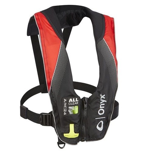 Onyx A/M-24 Auto/Manual Inflatable Life Jacket Red Adult USCG PFD | eBay