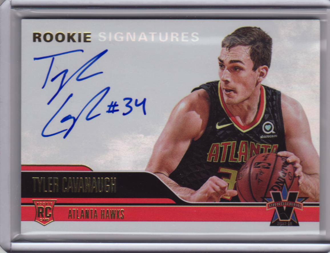 2017-18 Panini Vanguard Tyler Cavanaugh Hawks Rookie Auto 53/99 | eBay