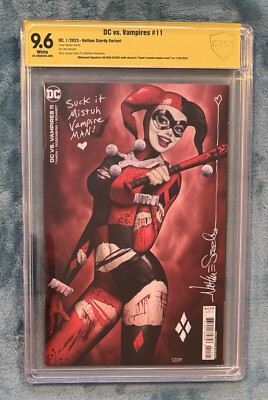 DC vs Vampires #11 CBCS 9.6 Harley Quinn cover variant Signed Nathan ...