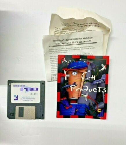 Vintage Virtual Pilot Pro Yoke Flight Simulator PC Controller CH ...