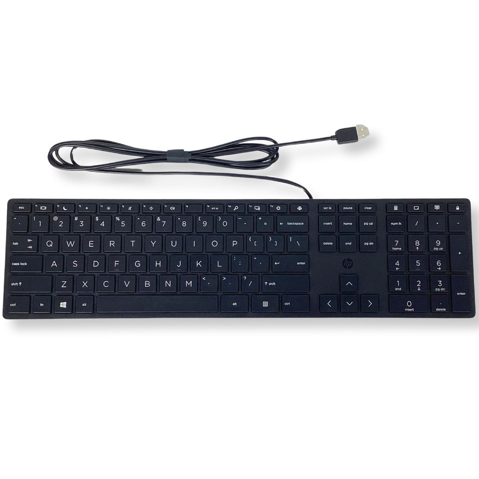 HP Smart Buy Wired 320K Slim Keyboard Black 108 Keys USB-A HSA-C001K ...