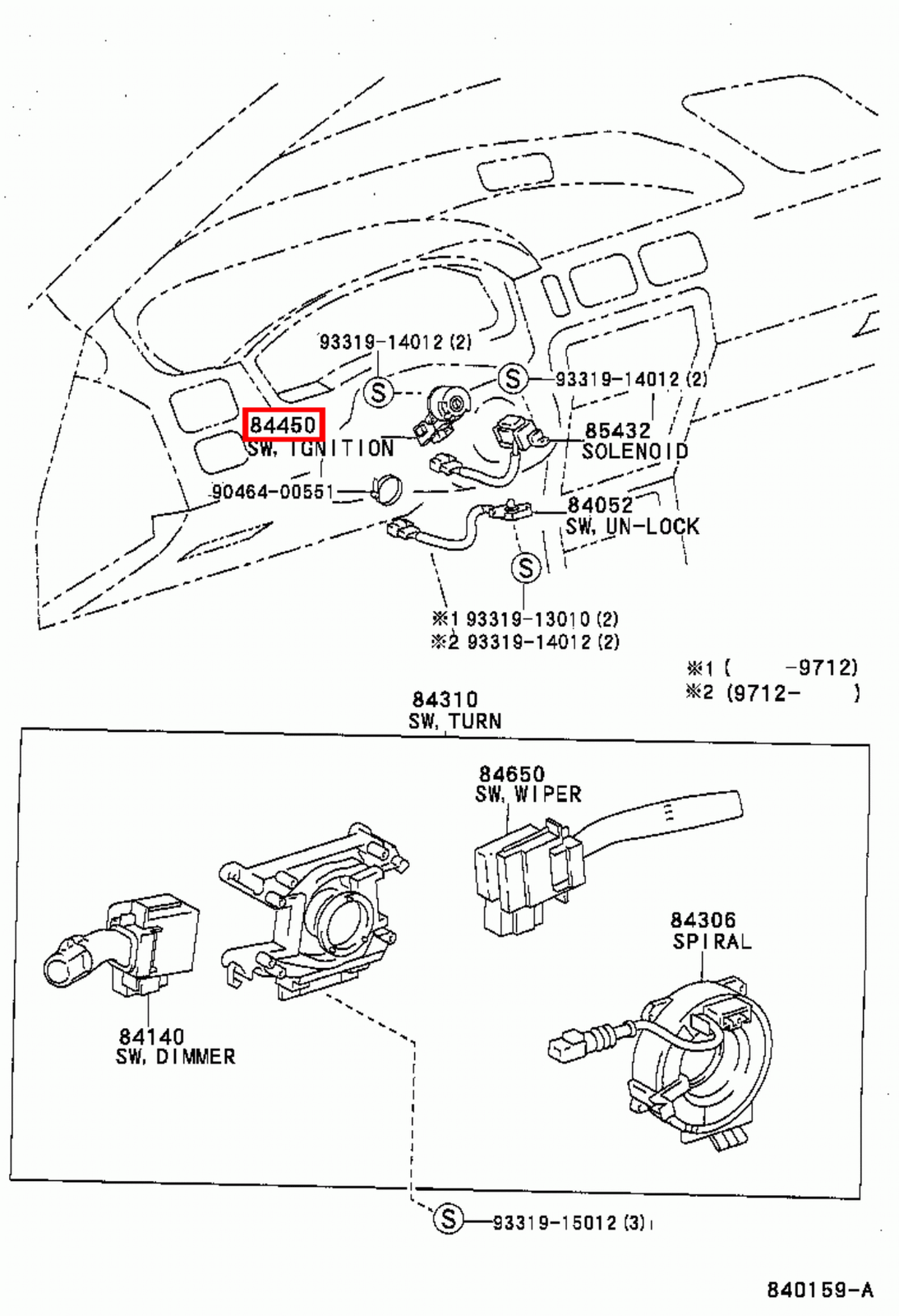 Genuine Hilux LN171 LN170 LN167 LN166 LN165 2L 3L 5L Ignition Starter ...