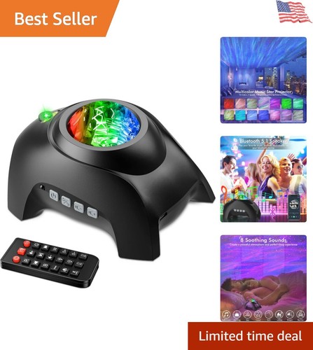 LED Star Projector Night Light: Remote-Controlled with Soothing Sounds ...