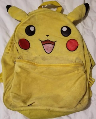 Nintendo Pokemon Lg 16" Pikachu Character Book Bag Backpack Plush ...