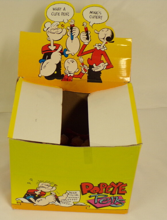 Set of 10 Popeye Sailor / Olive Oyl / Swee'Pea Pens w/ Original box ...