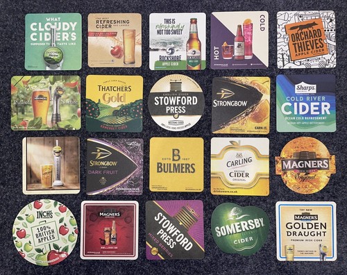 20 X Cider / Beer Mats Pack - Home Bar / Pub Experience | eBay