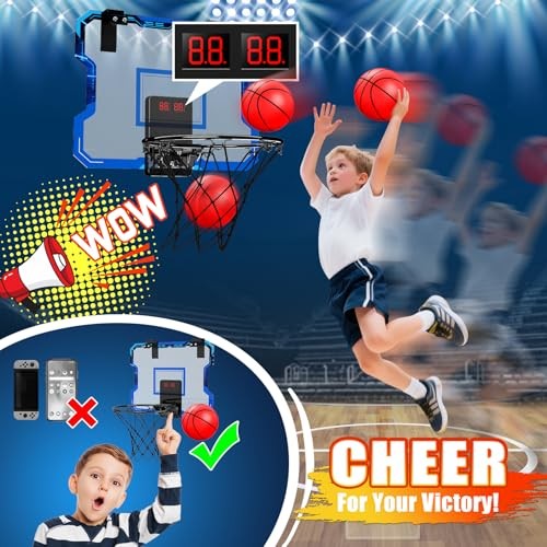 Basketball Hoop Indoor, Mini Basketball Hoop Over The Door with ...